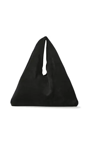 THE ROW Small Bindle Suede Bag - Black
