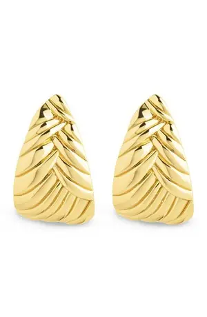 Sterling Forever Braided Hoop Earrings - Gold