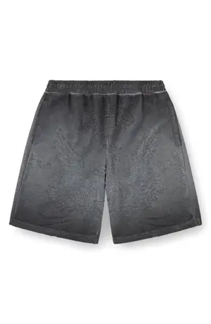 DIESEL® Laser-etched Sweat Shorts - Grey