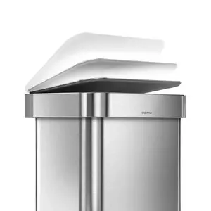 SIMPLEHUMAN 45l Rectangular Step Can With Liner Pocket - Brushed