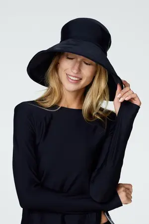 WATSKIN Sienna Wide Brim Hat Black
