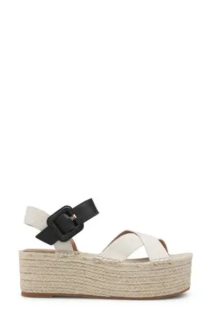 BOSS Espadrille Ankle Strap Platform Wedge Sandal - Natural