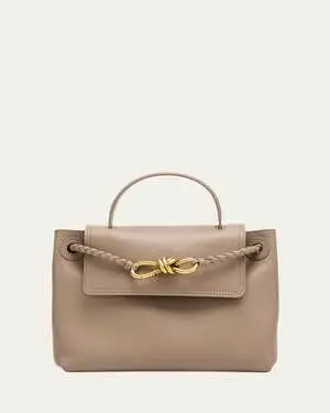 Bottega Veneta Ciao Ciao Small Calfskin Leather Crossbody Bag - Limestone