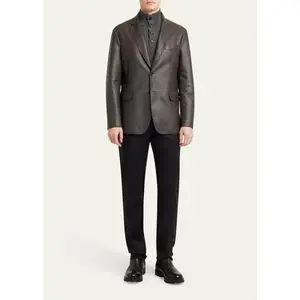 Brioni Monti Deerskin Single-breasted Blazer