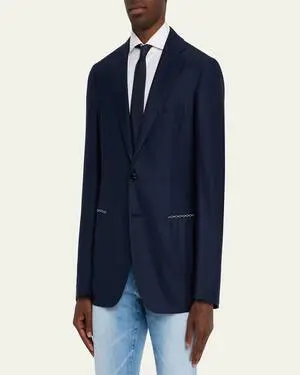 Cesare Attolini Deconstructed Wool Two-button Blazer
