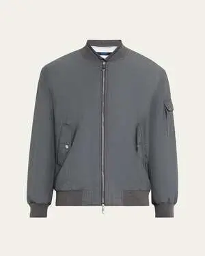 KNT Zip-front Wool Bomber Jacket