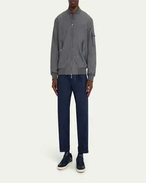 KNT Zip-front Wool Bomber Jacket