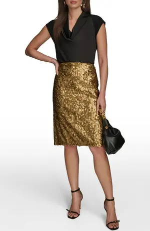 Donna Karan New York Sequin Pencil Skirt