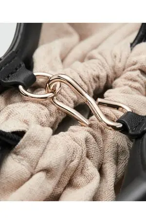 Mango Faux Leather Double Handle Bucket Bag