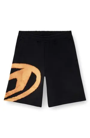 DIESEL® Knee-length Sweat Shorts - Deep/ Black