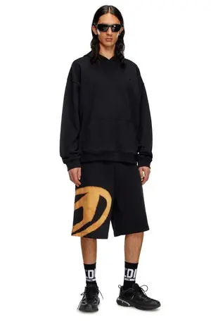 DIESEL® Knee-length Sweat Shorts - Deep/ Black
