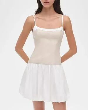 Simkhai Fifi Sleeveless Mini Bubble Dress - Sand Multi