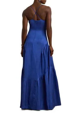 Ralph Lauren Shantung Tiered Gown