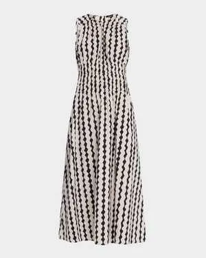 Rails Ilona Midi Dress In Ivory Shibori - 50% Off | Editorialist