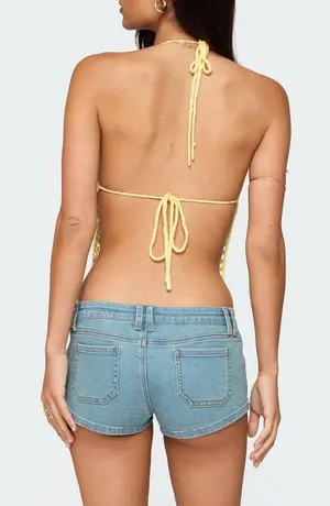 EDIKTED Crochet Halter Top