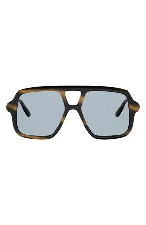 Loewe Rectangular Sunglasses - Dark Havana/blue