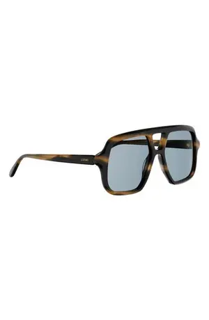 Loewe Rectangular Sunglasses - Dark Havana/blue