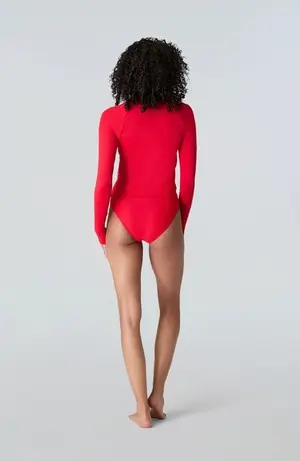WATSKIN Sasha Long Sleeve Top - Bright Red