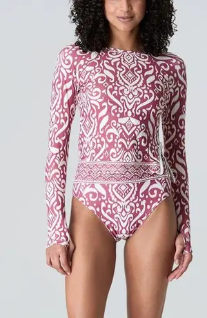 WATSKIN Sasha Long Sleeve Top - Muted Pink