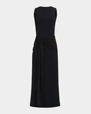 JBQ Rory Tie-Front Midi Dress - Black