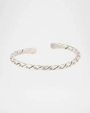 JAN LESLIE Sterling Twist And Screw Cuff Bracelet - Silver