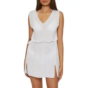 BCA BY REBECCA VIRTUE Holly Slub Cover-up Dress - White