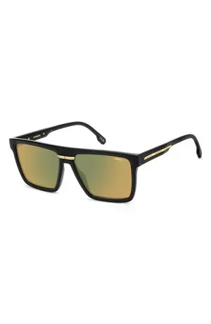 Carrera Eyewear Rectangular Flat Top Sunglasses - Black Yellow