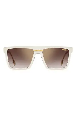 Carrera Eyewear Rectangular Flat Top Sunglasses - Gold Ivory