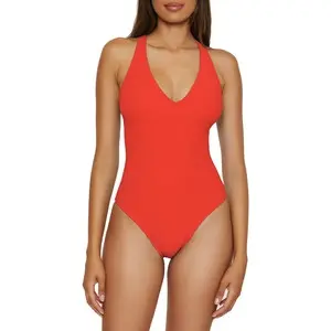 BCA BY REBECCA VIRTUE Ribbed One-Piece Swimsuit Rose
