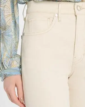 Veronica Beard Beverly High-rise Flare Jeans - Ecru
