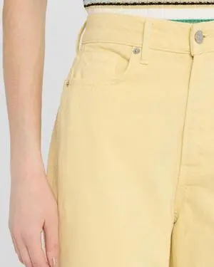 Veronica Beard Taylor Crop High-rise Wide Leg Jeans - Chamomile