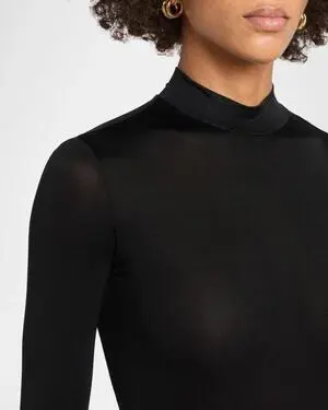 Lapointe Lightweight Jersey Bodysuit - Black