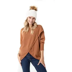 ACCOUCHEE Mom And Me Beanie Set Ecru