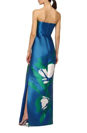 KAY UNGER Marisol Strapless Column Gown