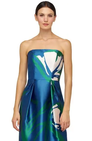 KAY UNGER Marisol Strapless Column Gown