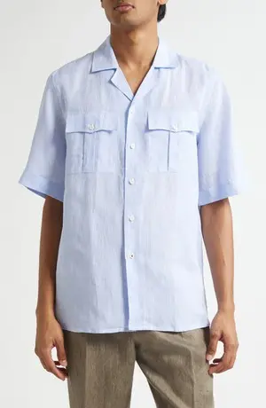 Isaia Short Sleeve Shirts For Men