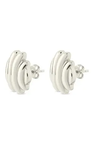 Sterling Forever Rudy Textured Stud Earrings