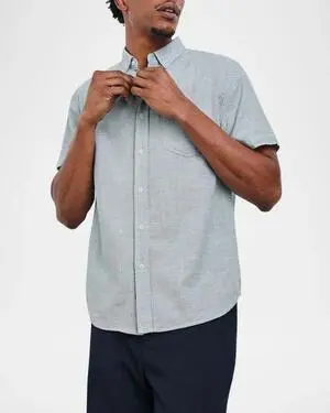 Rails Apos;s Fairfax Cotton Pocket Short-sleeve Shirt - Blue