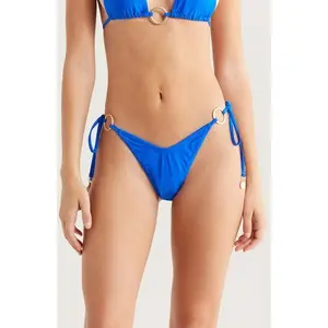 KULANI KINIS Ring Side Tie Bikini Bottoms - Blue Lagoon