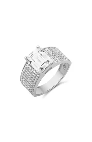 SHYMI Wide Band Pavé Ring - Silver