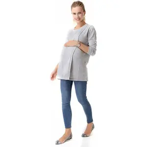 ACCOUCHEE Long Sleeve Maternity/nursing Knit Top