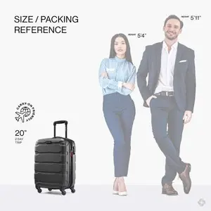 SAMSONITE Omni Pc Hardside Expandable 3-piece Spinner Luggage Set - Black