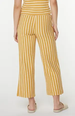 Roxy Java Stripe Cotton Terry Pants - Amber Gold