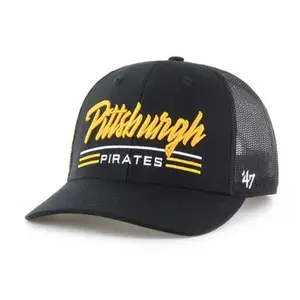 '47 Pittsburgh Pirates Garner Trucker Adjustable Hat - Black