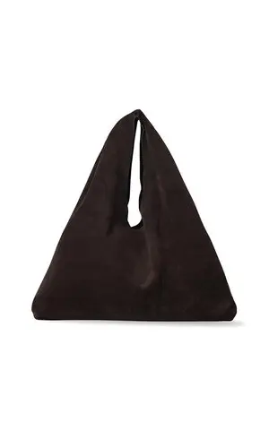 THE ROW Small Bindle Suede Bag - Brown