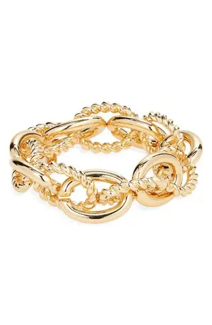 Nordstrom Mixed Link Stretch Bracelet - Gold