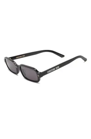 Dior Pacific S3i Rectangular Sunglasses - Shiny Black / Smoke
