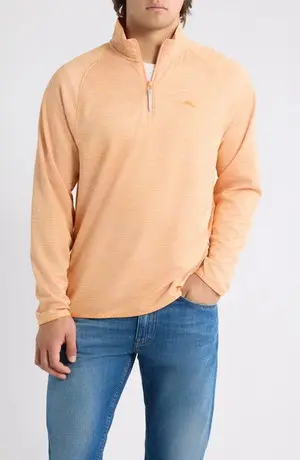 Tommy Bahama Palm Pro Islandzone® Performance Half Zip Pullover - Roe