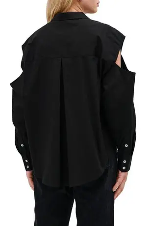 MARCELLA Downtown Cold Shoulder Button-up Shirt