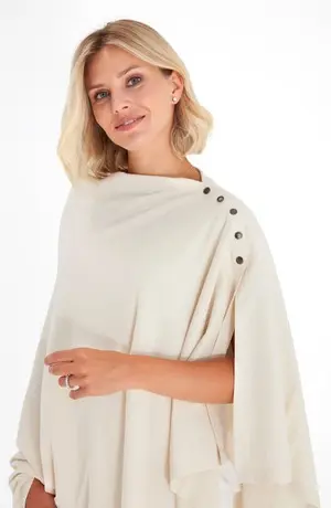 ACCOUCHEE Four In One Multipurpose Supreme Cotton Cape - Beige